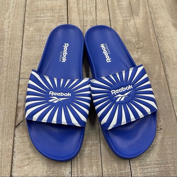 Reebok | Shoes | New Reebok Classic Slides Blue Size 9 | Poshmark
